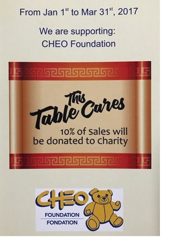 “THIS TABLE CARES” FOR CHEO FOUNDATION – A GOLDEN PALACE CHARITY INITI ...